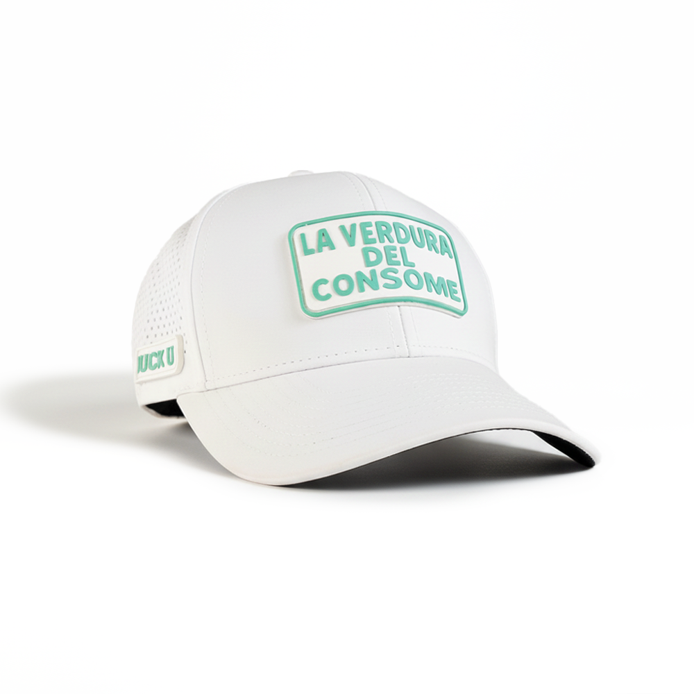 Turquoise "Vegetable" White Cap – Duck U